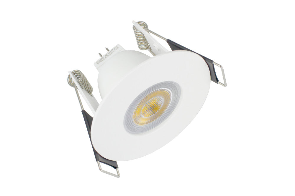 EVOFIRE MINI FIRE RATED DOWNLIGHT 45MM CUTOUT IP65 WHITE ROUND INTEGRA ...